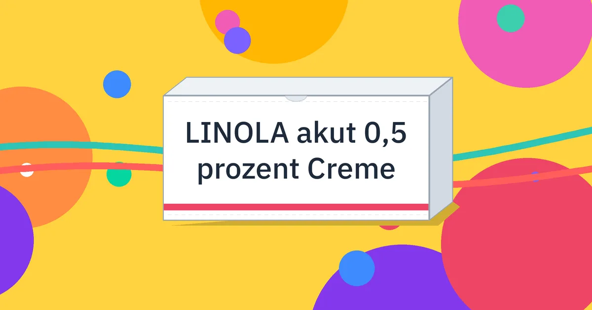 Symbolbild: Packung mit der Aufschrift LINOLA akut 0,5 prozent Creme (PZN 05994755) – Verfügbarkeit und Bezug in Apotheken in Frankfurt am Main