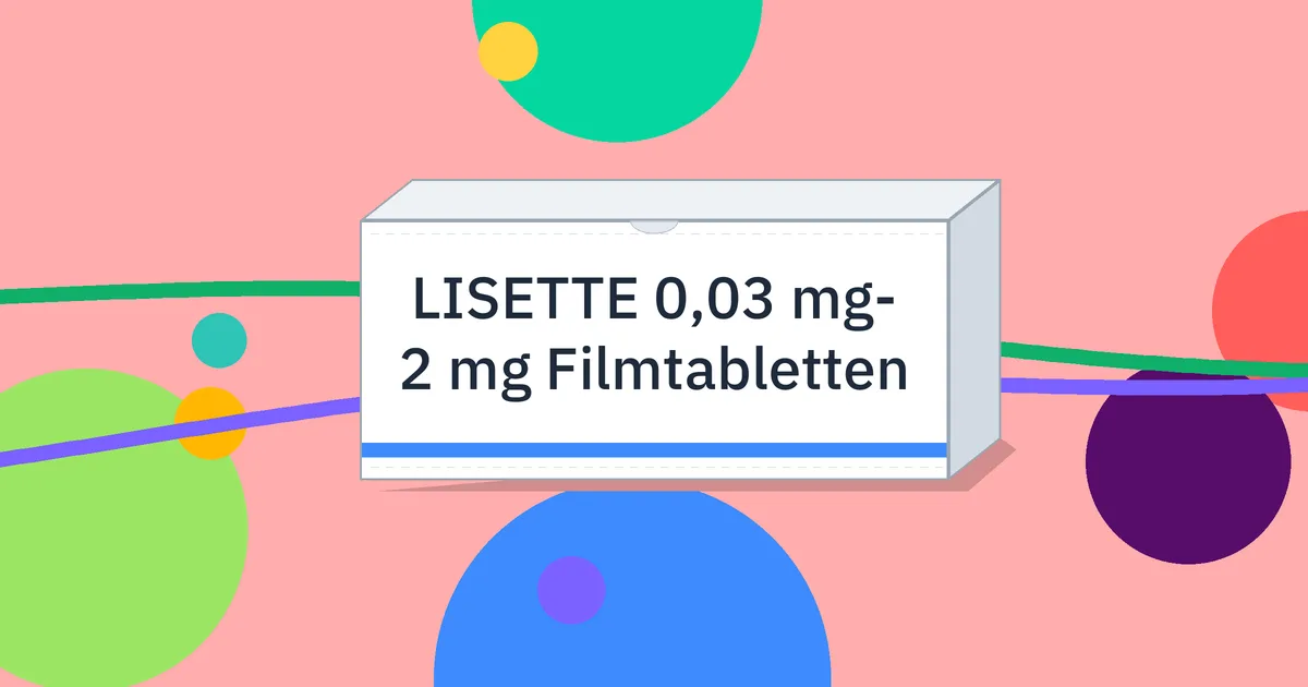 Symbolbild: Packung mit der Aufschrift LISETTE 0,03 mg-2 mg Filmtabletten (PZN 09476684) – Verfügbarkeit und Bezug in Apotheken in Frankfurt am Main