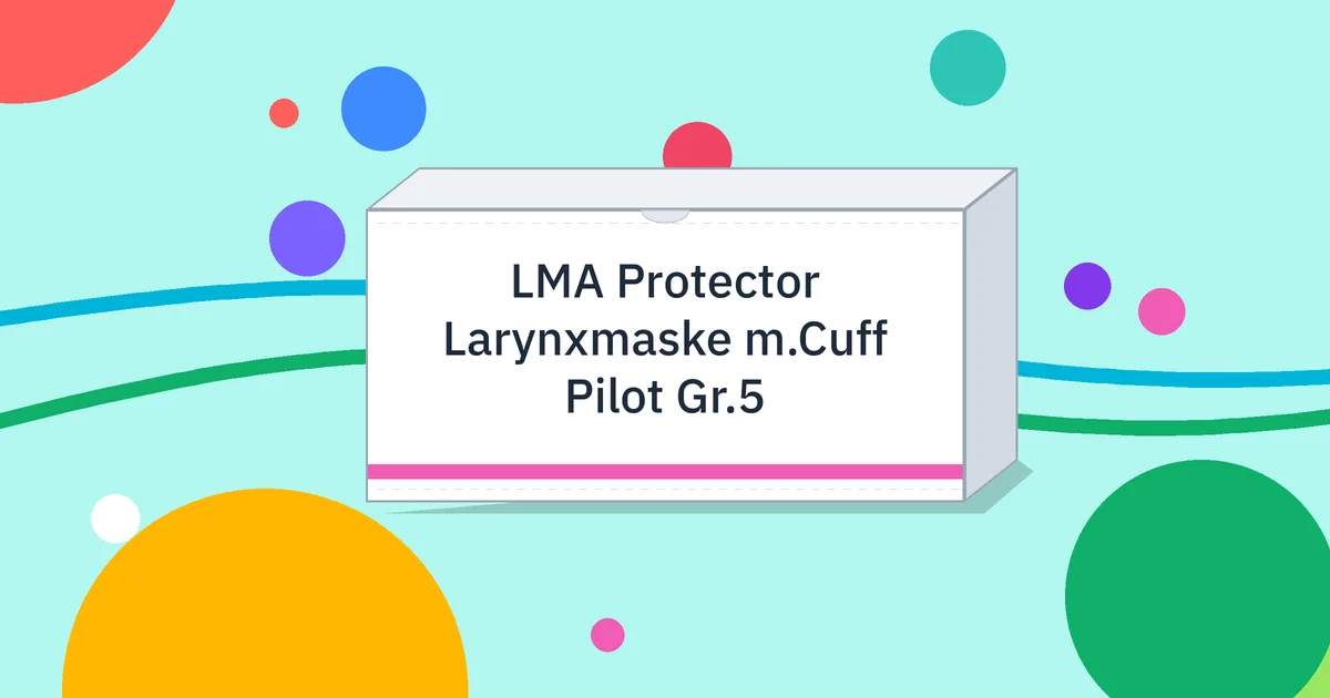 Symbolbild: Packung mit der Aufschrift LMA Protector Larynxmaske m.Cuff Pilot Gr.5 (PZN 13165702) – Verfügbarkeit und Bezug in Apotheken in Frankfurt am Main