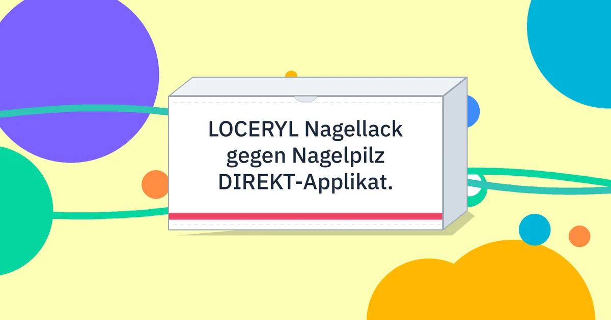 Symbolbild: Packung mit der Aufschrift LOCERYL Nagellack gegen Nagelpilz DIREKT-Applikat. (PZN 18063857) – Verfügbarkeit und Bezug in Apotheken in Frankfurt am Main