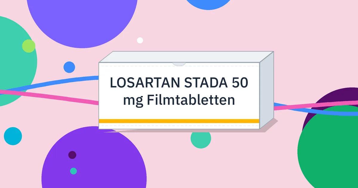 Symbolbild: Packung mit der Aufschrift LOSARTAN STADA 50 mg Filmtabletten (PZN 01254004) – Verfügbarkeit und Bezug in Apotheken in Frankfurt am Main
