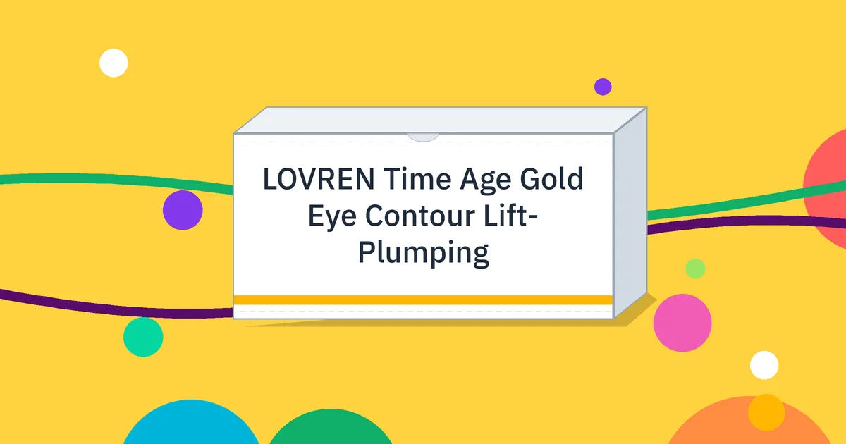 Symbolbild: Packung mit der Aufschrift LOVREN Time Age Gold Eye Contour Lift-Plumping (PZN 19819286) – Verfügbarkeit und Bezug in Apotheken in Frankfurt am Main