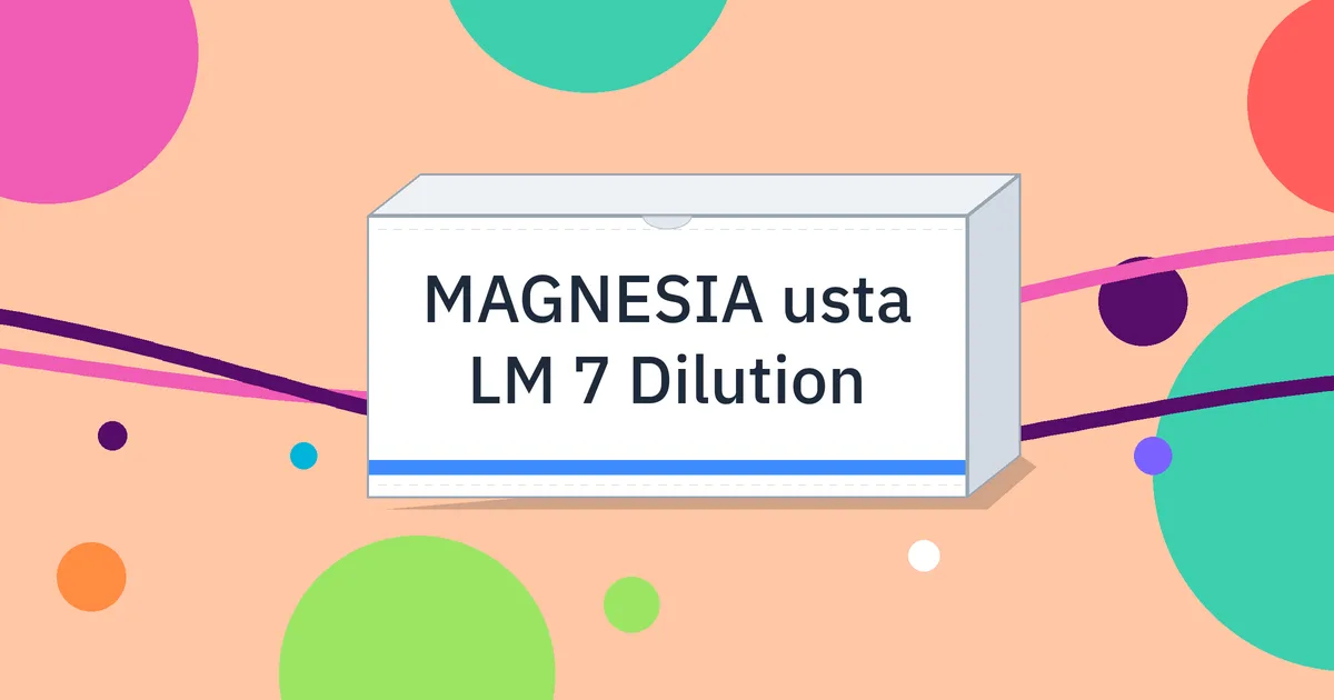 Symbolbild: Packung mit der Aufschrift MAGNESIA usta LM 7 Dilution (PZN 13538882) – Verfügbarkeit und Bezug in Apotheken in Frankfurt am Main