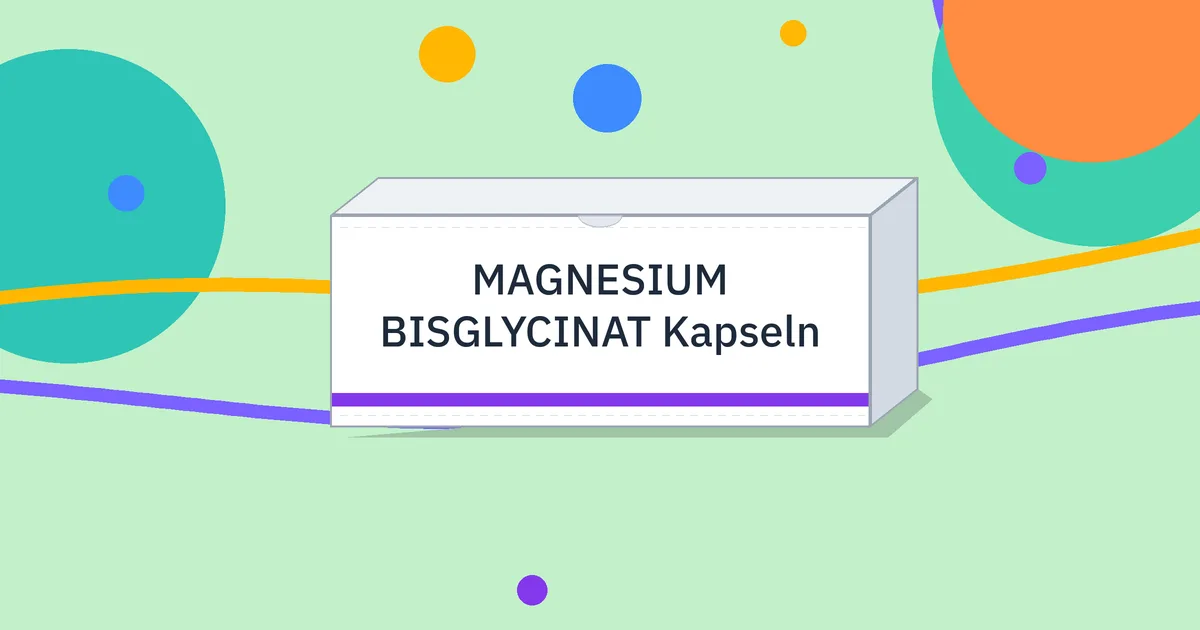 Symbolbild: Packung mit der Aufschrift MAGNESIUM BISGLYCINAT Kapseln (PZN 20207080) – Verfügbarkeit und Bezug in Apotheken in Frankfurt am Main