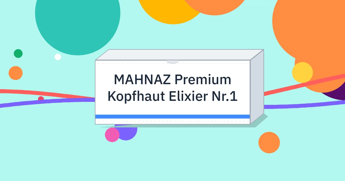 Symbolbild: Packung mit der Aufschrift MAHNAZ Premium Kopfhaut Elixier Nr.1 (PZN 11886053) – Verfügbarkeit und Bezug in Apotheken in Frankfurt am Main