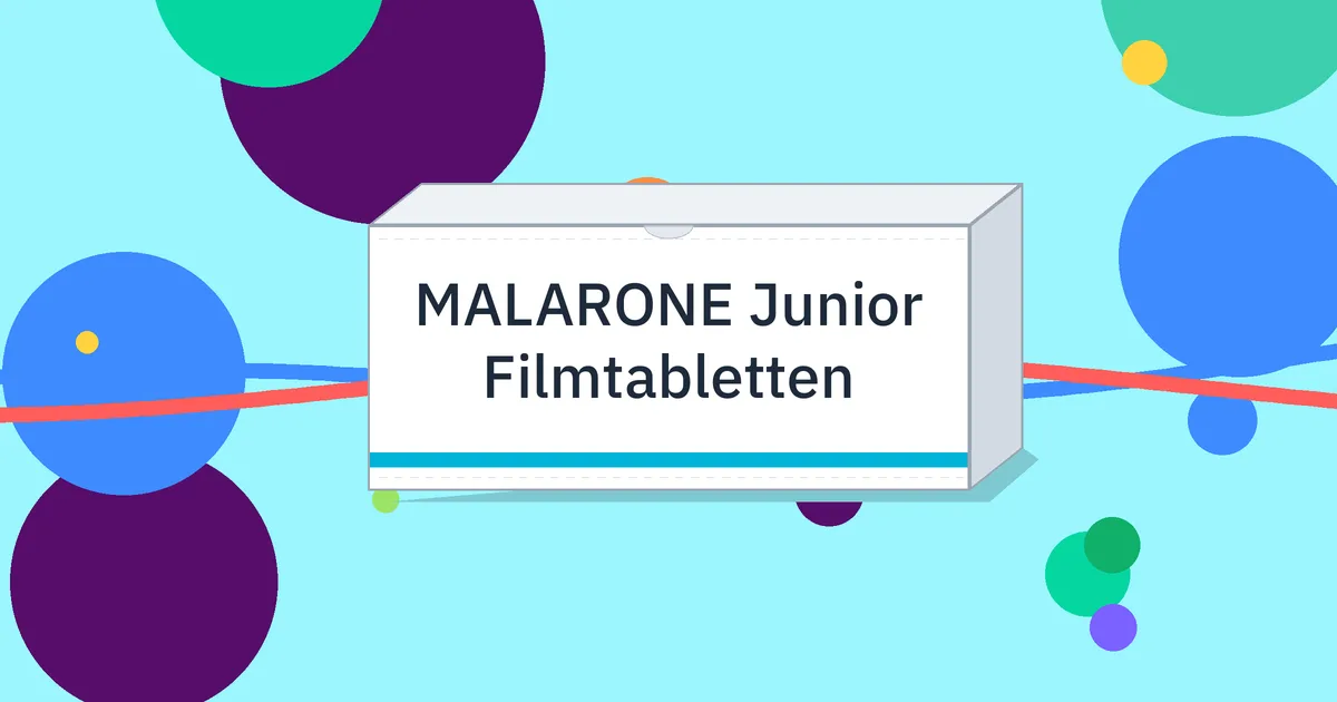 Symbolbild: Packung mit der Aufschrift MALARONE Junior Filmtabletten (PZN 19753328) – Verfügbarkeit und Bezug in Apotheken in Frankfurt am Main