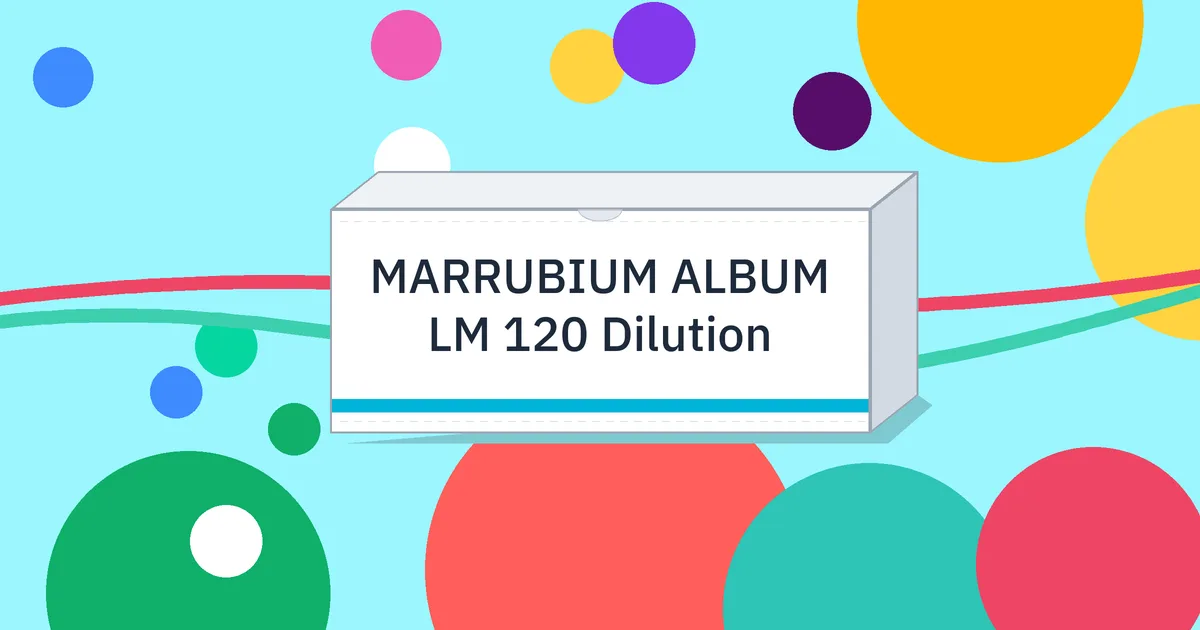 Symbolbild: Packung mit der Aufschrift MARRUBIUM ALBUM LM 120 Dilution (PZN 13602226) – Verfügbarkeit und Bezug in Apotheken in Frankfurt am Main