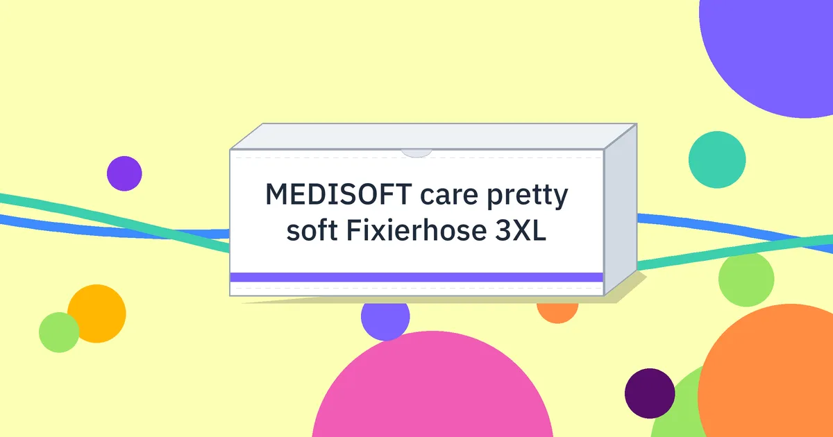 Symbolbild: Packung mit der Aufschrift MEDISOFT care pretty soft Fixierhose 3XL (PZN 20135104) – Verfügbarkeit und Bezug in Apotheken in Frankfurt am Main
