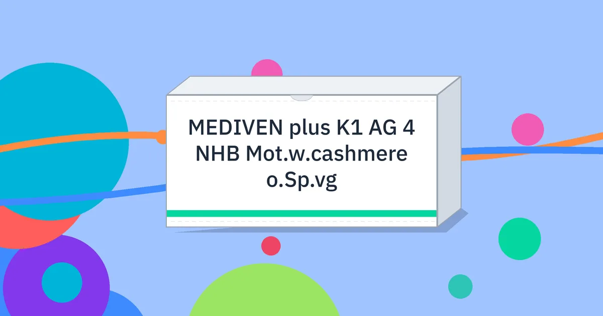 Symbolbild: Packung mit der Aufschrift MEDIVEN plus K1 AG 4 NHB Mot.w.cashmere o.Sp.vg (PZN 15919619) – Verfügbarkeit und Bezug in Apotheken in Frankfurt am Main