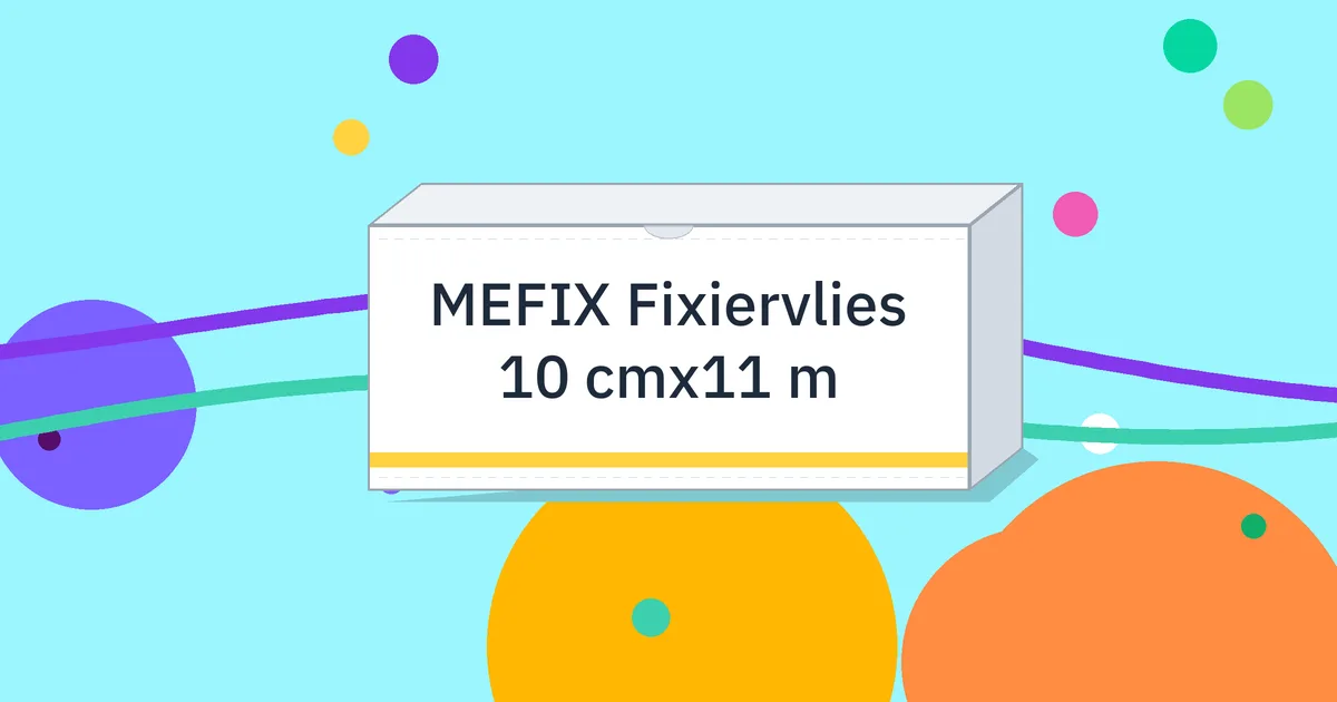 Symbolbild: Packung mit der Aufschrift MEFIX Fixiervlies 10 cmx11 m (PZN 14063659) – Verfügbarkeit und Bezug in Apotheken in Frankfurt am Main