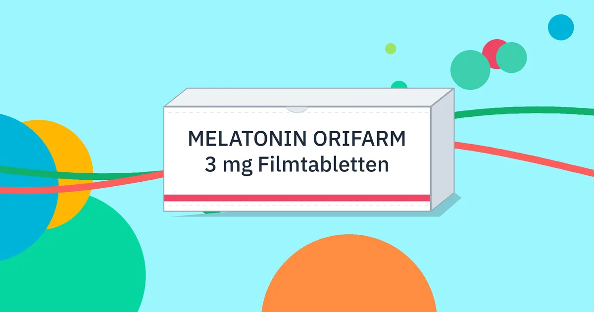 Symbolbild: Packung mit der Aufschrift MELATONIN ORIFARM 3 mg Filmtabletten (PZN 20002159) – Verfügbarkeit und Bezug in Apotheken in Frankfurt am Main