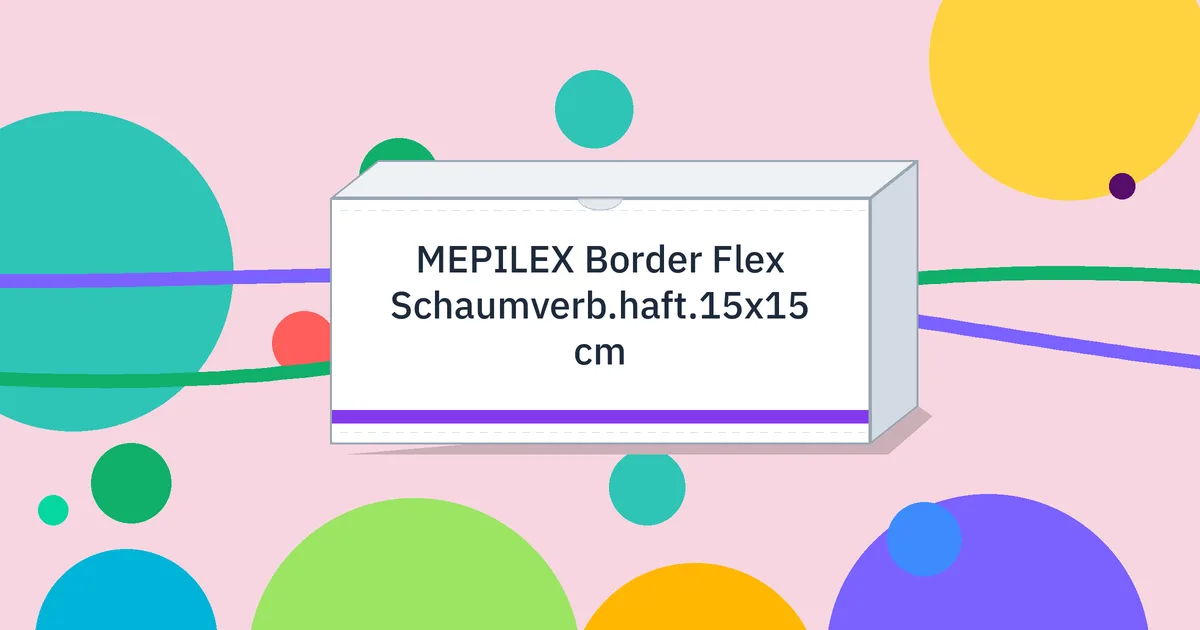 Symbolbild: Packung mit der Aufschrift MEPILEX Border Flex Schaumverb.haft.15x15 cm (PZN 17909281) – Verfügbarkeit und Bezug in Apotheken in Frankfurt am Main