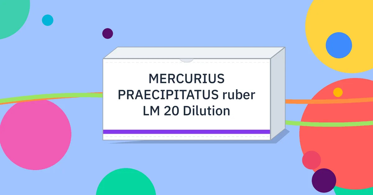 Symbolbild: Packung mit der Aufschrift MERCURIUS PRAECIPITATUS ruber LM 20 Dilution (PZN 12953254) – Verfügbarkeit und Bezug in Apotheken in Frankfurt am Main