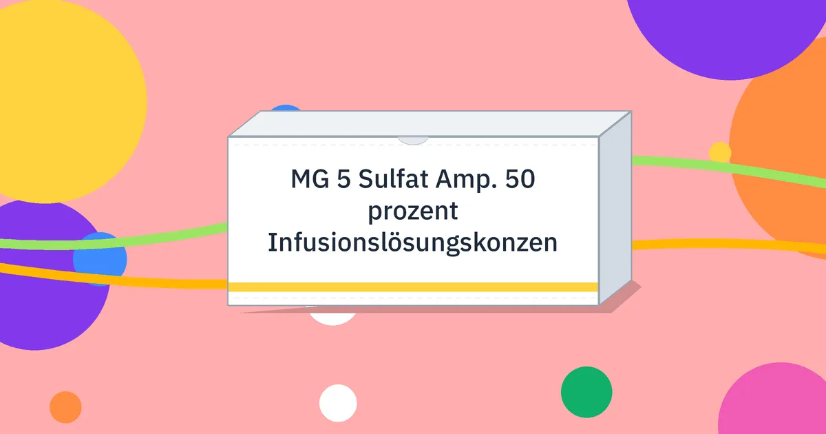 Symbolbild: Packung mit der Aufschrift MG 5 Sulfat Amp. 50 prozent Infusionslösungskonzen (PZN 03273980) – Verfügbarkeit und Bezug in Apotheken in Frankfurt am Main