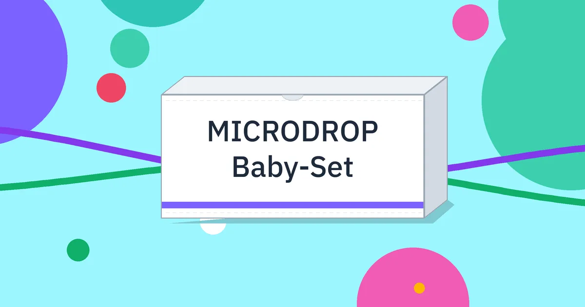 Symbolbild: Packung mit der Aufschrift MICRODROP Baby-Set (PZN 00022875) – Verfügbarkeit und Bezug in Apotheken in Frankfurt am Main