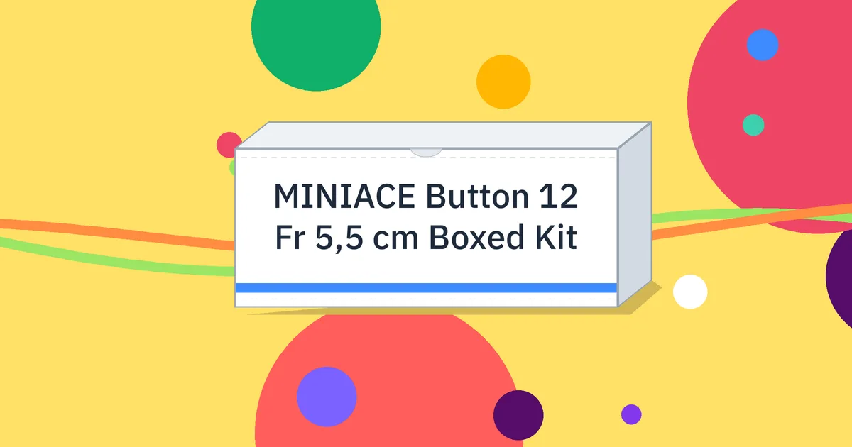 Symbolbild: Packung mit der Aufschrift MINIACE Button 12 Fr 5,5 cm Boxed Kit (PZN 16953699) – Verfügbarkeit und Bezug in Apotheken in Frankfurt am Main