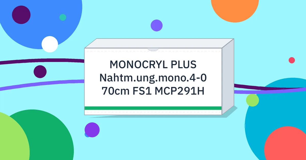 Symbolbild: Packung mit der Aufschrift MONOCRYL PLUS Nahtm.ung.mono.4-0 70cm FS1 MCP291H (PZN 20173553) – Verfügbarkeit und Bezug in Apotheken in Frankfurt am Main