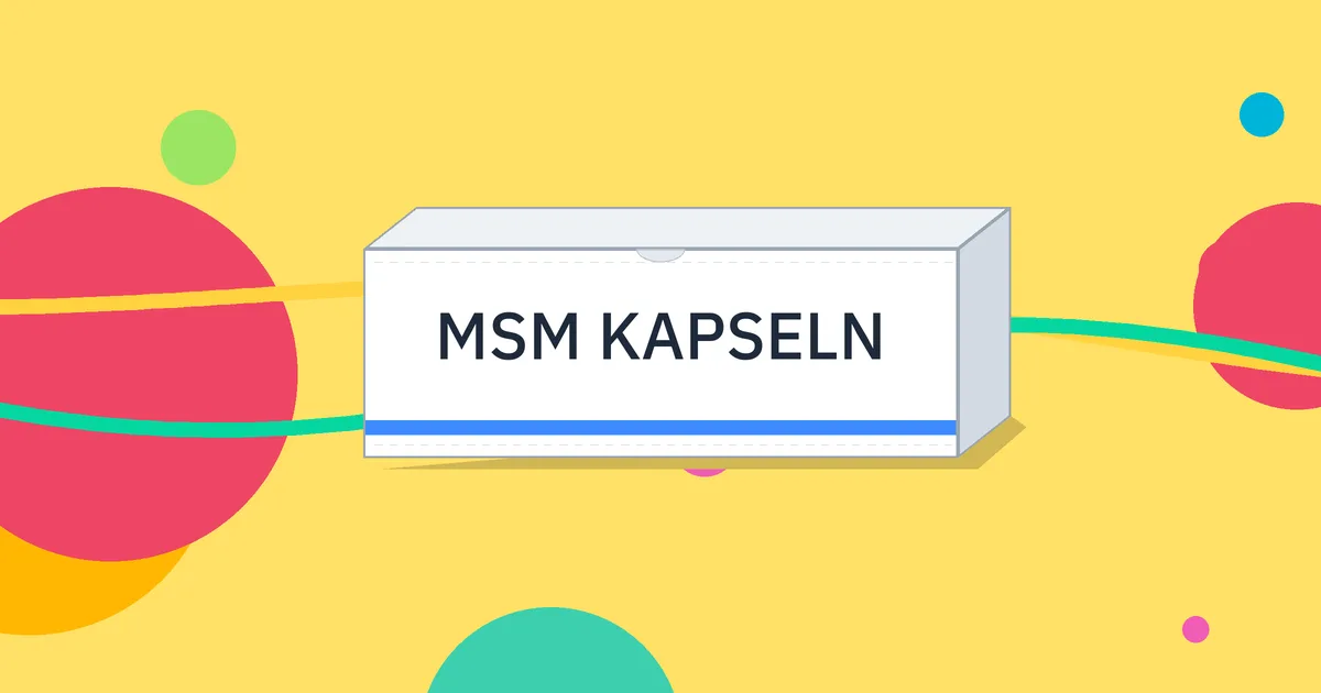 Symbolbild: Packung mit der Aufschrift MSM KAPSELN (PZN 18771488) – Verfügbarkeit und Bezug in Apotheken in Frankfurt am Main