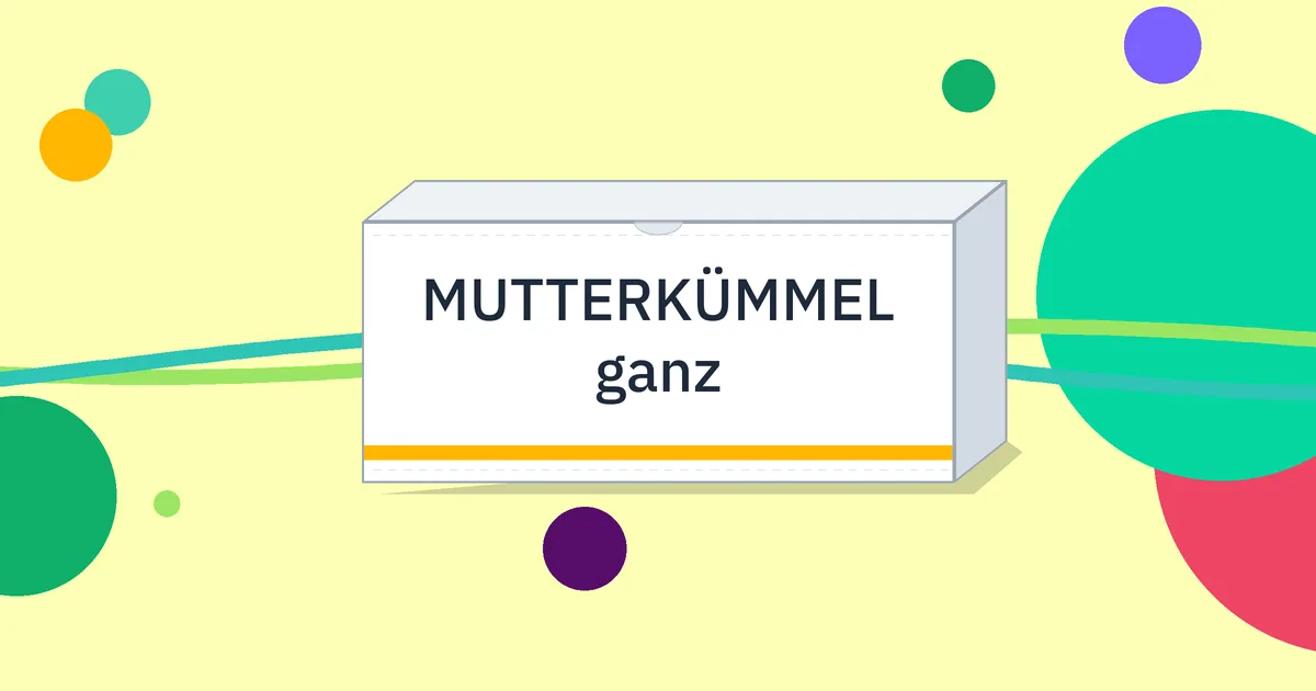 Symbolbild: Packung mit der Aufschrift MUTTERKÜMMEL ganz (PZN 19301336) – Verfügbarkeit und Bezug in Apotheken in Frankfurt am Main