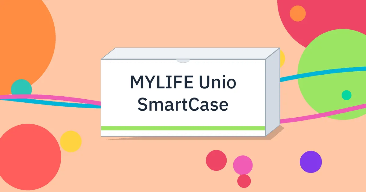 Symbolbild: Packung mit der Aufschrift MYLIFE Unio SmartCase (PZN 10964093) – Verfügbarkeit und Bezug in Apotheken in Frankfurt am Main