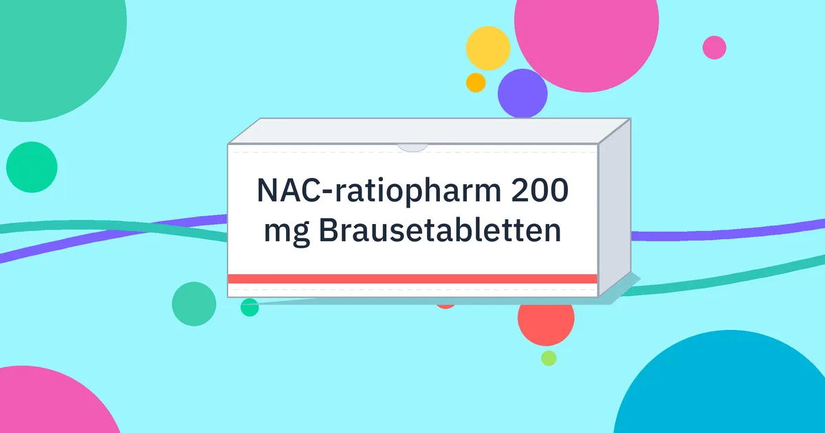 Symbolbild: Packung mit der Aufschrift NAC-ratiopharm 200 mg Brausetabletten (PZN 07423270) – Verfügbarkeit und Bezug in Apotheken in Frankfurt am Main