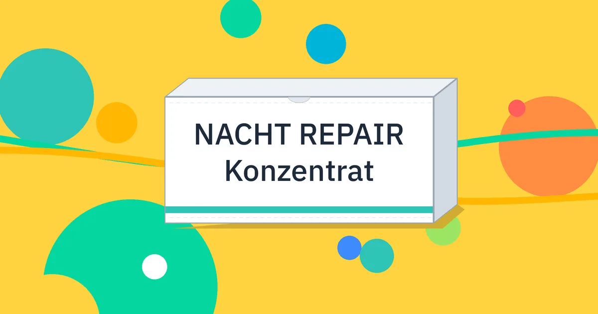 Symbolbild: Packung mit der Aufschrift NACHT REPAIR Konzentrat (PZN 10830501) – Verfügbarkeit und Bezug in Apotheken in Frankfurt am Main