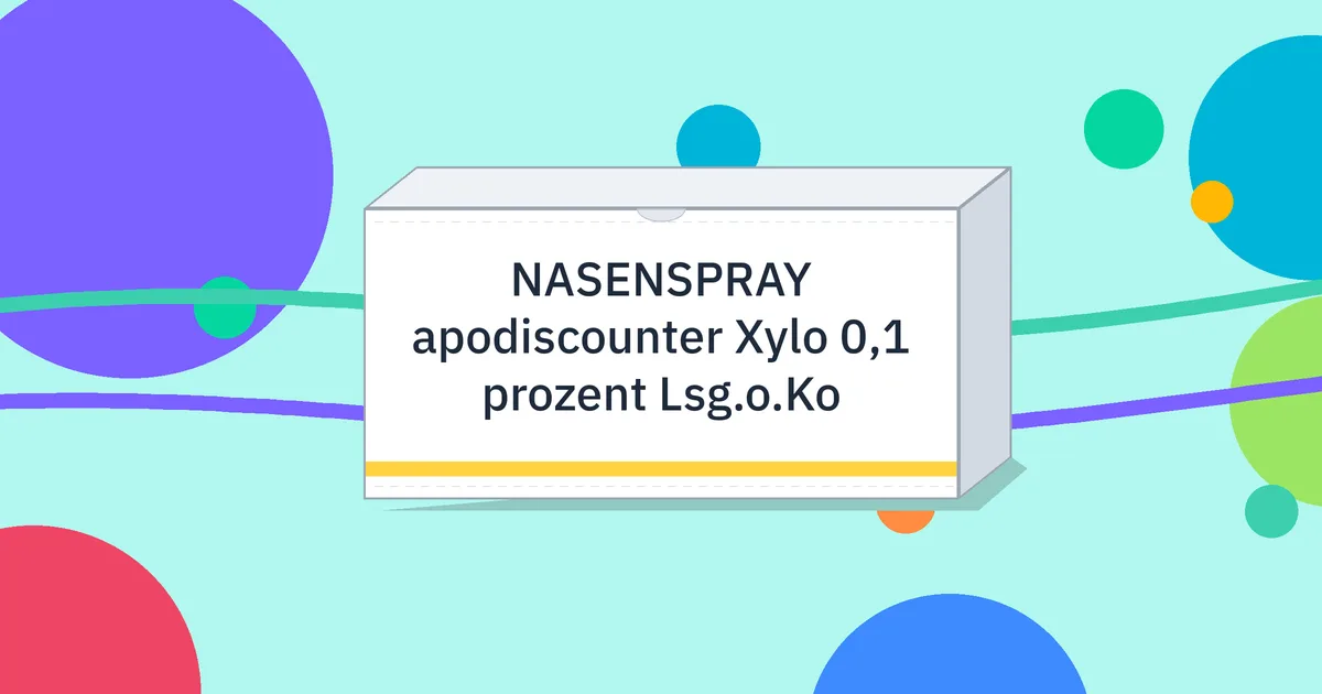 Symbolbild: Packung mit der Aufschrift NASENSPRAY apodiscounter Xylo 0,1 prozent Lsg.o.Ko (PZN 19375381) – Verfügbarkeit und Bezug in Apotheken in Frankfurt am Main