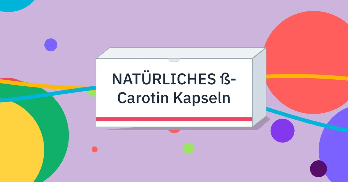 Symbolbild: Packung mit der Aufschrift NATÜRLICHES ß-Carotin Kapseln (PZN 10996816) – Verfügbarkeit und Bezug in Apotheken in Frankfurt am Main
