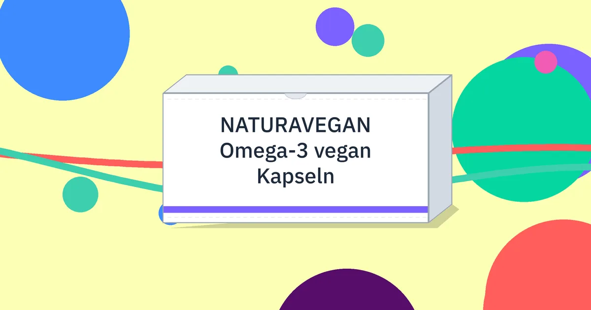 Symbolbild: Packung mit der Aufschrift NATURAVEGAN Omega-3 vegan Kapseln (PZN 14852379) – Verfügbarkeit und Bezug in Apotheken in Frankfurt am Main