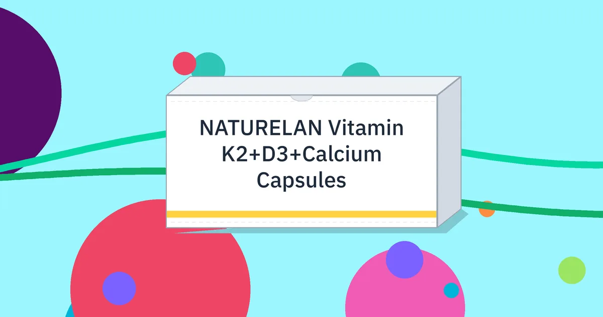 Symbolbild: Packung mit der Aufschrift NATURELAN Vitamin K2+D3+Calcium Capsules (PZN 20097467) – Verfügbarkeit und Bezug in Apotheken in Frankfurt am Main
