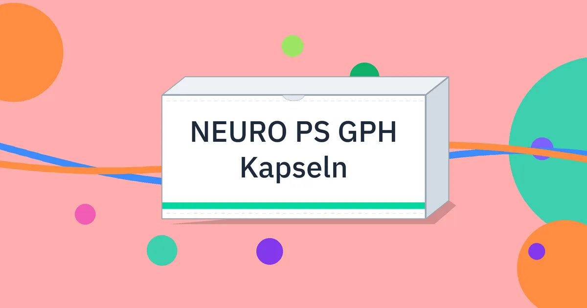 Symbolbild: Packung mit der Aufschrift NEURO PS GPH Kapseln (PZN 09323360) – Verfügbarkeit und Bezug in Apotheken in Frankfurt am Main