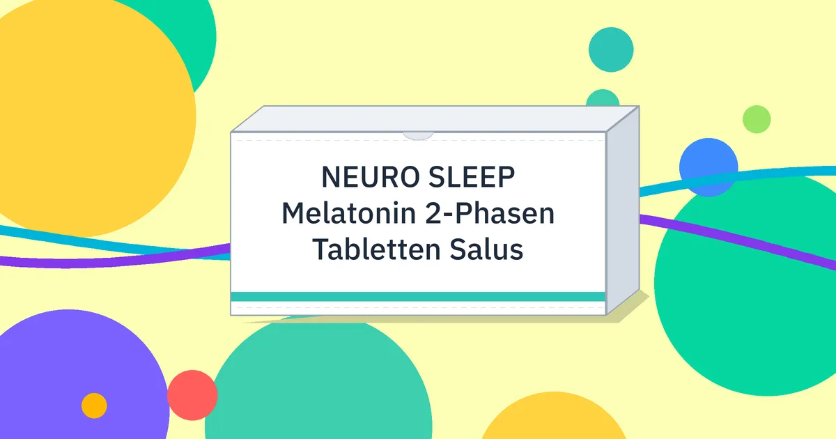 Symbolbild: Packung mit der Aufschrift NEURO SLEEP Melatonin 2-Phasen Tabletten Salus (PZN 17240487) – Verfügbarkeit und Bezug in Apotheken in Frankfurt am Main