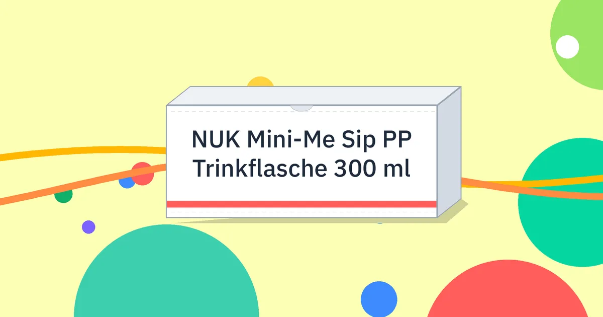 Symbolbild: Packung mit der Aufschrift NUK Mini-Me Sip PP Trinkflasche 300 ml (PZN 18709006) – Verfügbarkeit und Bezug in Apotheken in Frankfurt am Main