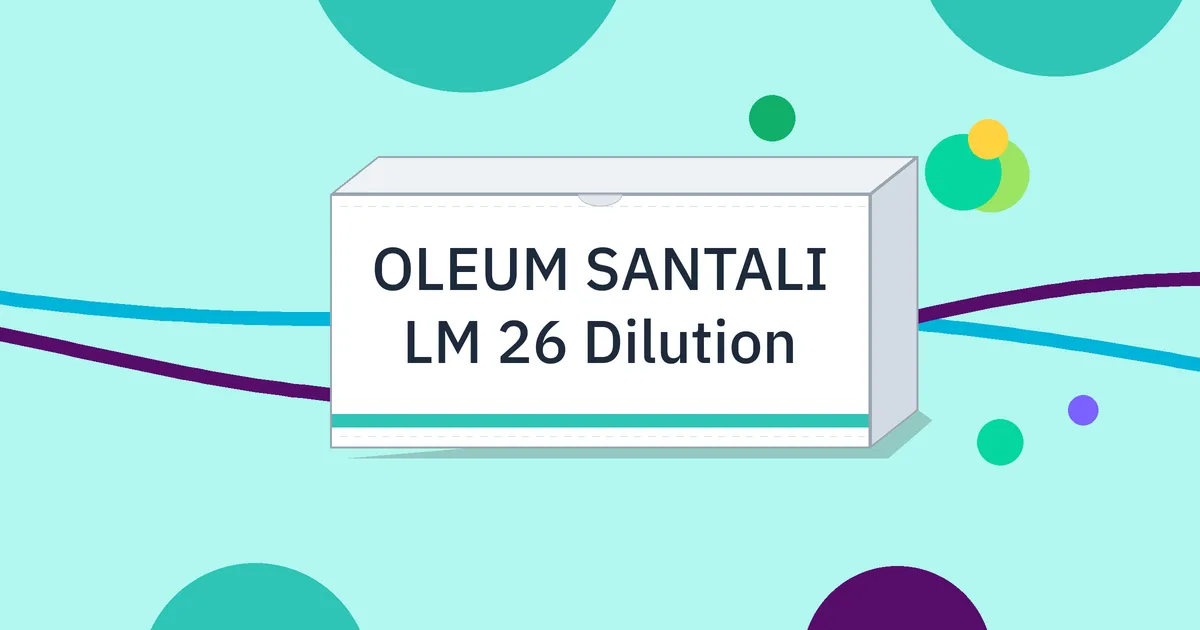 Symbolbild: Packung mit der Aufschrift OLEUM SANTALI LM 26 Dilution (PZN 13623441) – Verfügbarkeit und Bezug in Apotheken in Frankfurt am Main