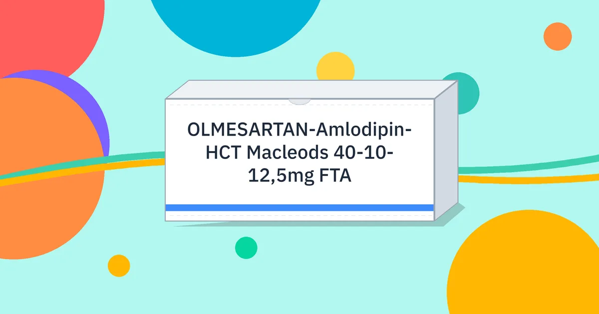Symbolbild: Packung mit der Aufschrift OLMESARTAN-Amlodipin-HCT Macleods 40-10-12,5mg FTA (PZN 18314727) – Verfügbarkeit und Bezug in Apotheken in Frankfurt am Main