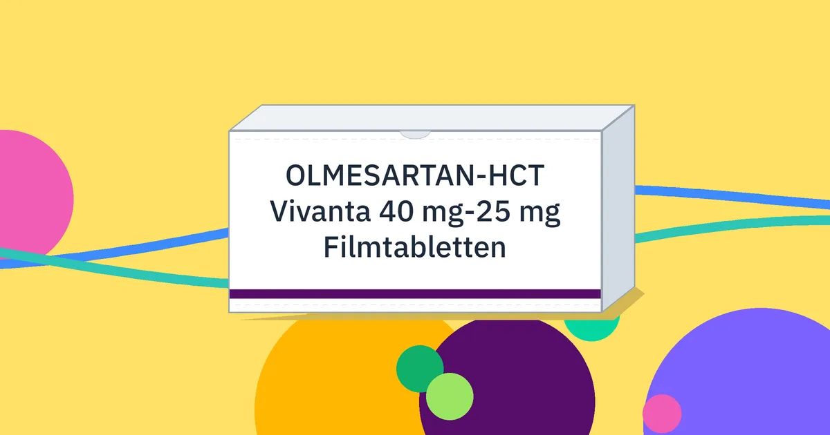 Symbolbild: Packung mit der Aufschrift OLMESARTAN-HCT Vivanta 40 mg-25 mg Filmtabletten (PZN 19843652) – Verfügbarkeit und Bezug in Apotheken in Frankfurt am Main