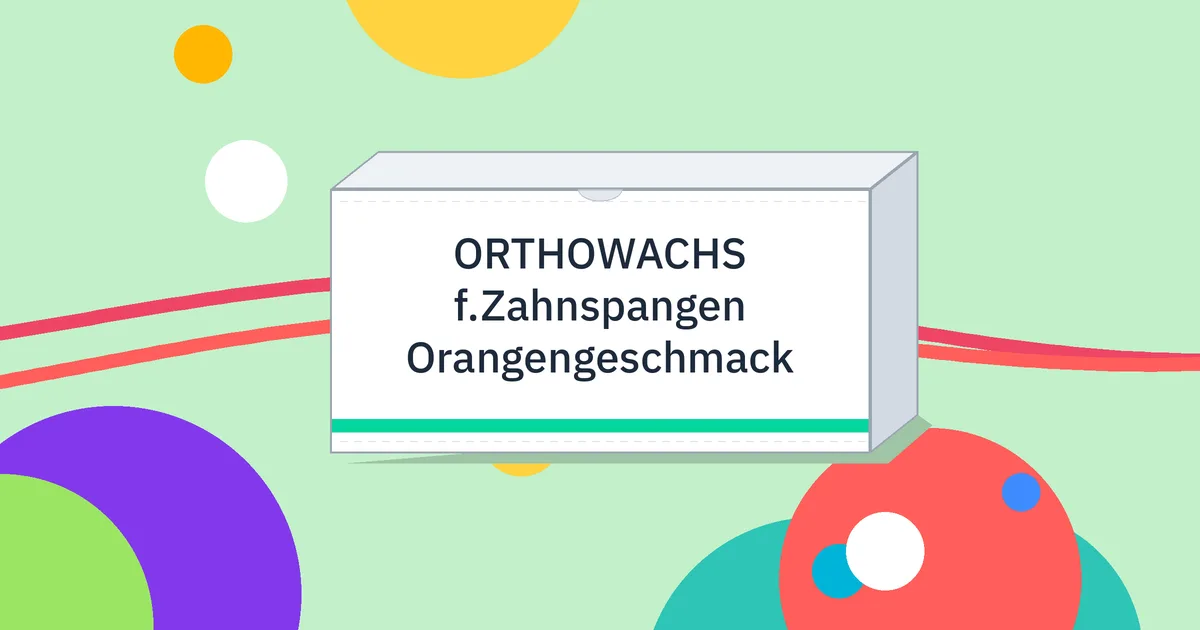 Symbolbild: Packung mit der Aufschrift ORTHOWACHS f.Zahnspangen Orangengeschmack (PZN 15200265) – Verfügbarkeit und Bezug in Apotheken in Frankfurt am Main