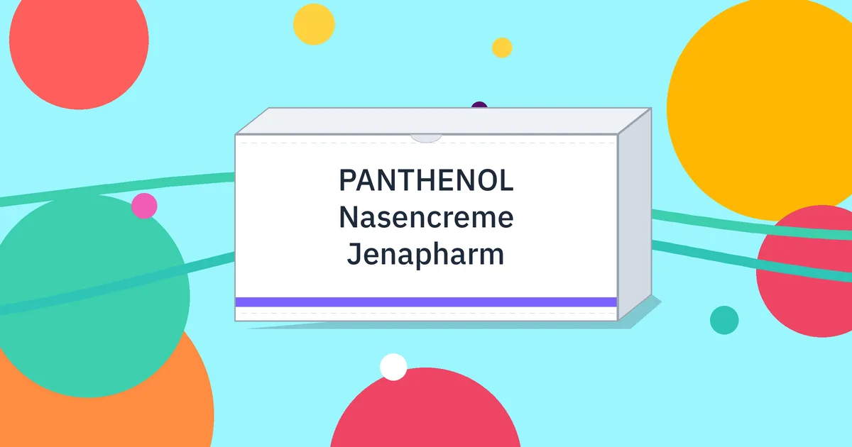 Symbolbild: Packung mit der Aufschrift PANTHENOL Nasencreme Jenapharm (PZN 05541249) – Verfügbarkeit und Bezug in Apotheken in Frankfurt am Main