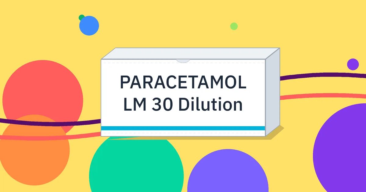Symbolbild: Packung mit der Aufschrift PARACETAMOL LM 30 Dilution (PZN 12976551) – Verfügbarkeit und Bezug in Apotheken in Frankfurt am Main