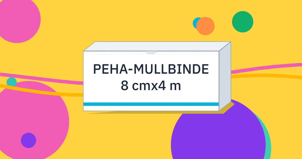 Symbolbild: Packung mit der Aufschrift PEHA-MULLBINDE 8 cmx4 m (PZN 15879239) – Verfügbarkeit und Bezug in Apotheken in Frankfurt am Main