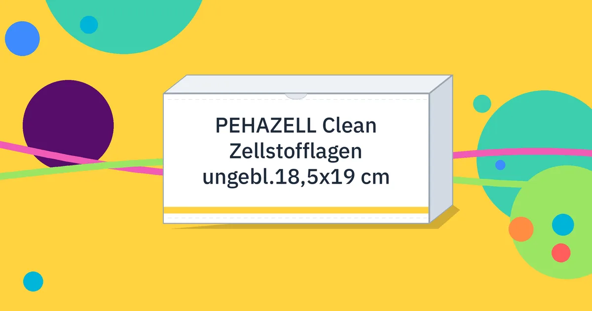 Symbolbild: Packung mit der Aufschrift PEHAZELL Clean Zellstofflagen ungebl.18,5x19 cm (PZN 18729121) – Verfügbarkeit und Bezug in Apotheken in Frankfurt am Main
