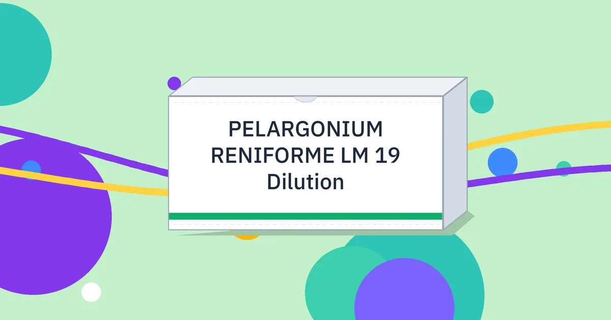 Symbolbild: Packung mit der Aufschrift PELARGONIUM RENIFORME LM 19 Dilution (PZN 13633327) – Verfügbarkeit und Bezug in Apotheken in Frankfurt am Main