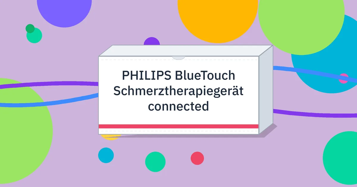 Symbolbild: Packung mit der Aufschrift PHILIPS BlueTouch Schmerztherapiegerät connected (PZN 03553047) – Verfügbarkeit und Bezug in Apotheken in Frankfurt am Main