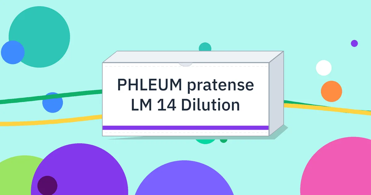 Symbolbild: Packung mit der Aufschrift PHLEUM pratense LM 14 Dilution (PZN 13638810) – Verfügbarkeit und Bezug in Apotheken in Frankfurt am Main