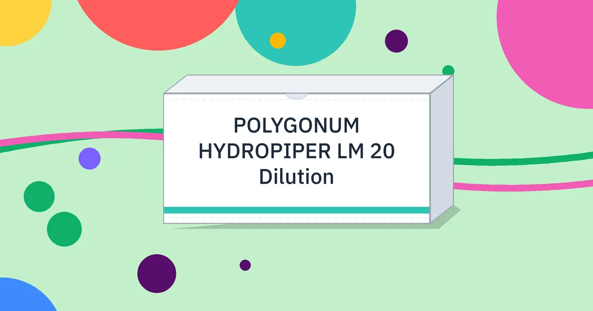 Symbolbild: Packung mit der Aufschrift POLYGONUM HYDROPIPER LM 20 Dilution (PZN 13662487) – Verfügbarkeit und Bezug in Apotheken in Frankfurt am Main