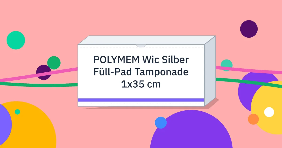 Symbolbild: Packung mit der Aufschrift POLYMEM Wic Silber Füll-Pad Tamponade 1x35 cm (PZN 00156943) – Verfügbarkeit und Bezug in Apotheken in Frankfurt am Main