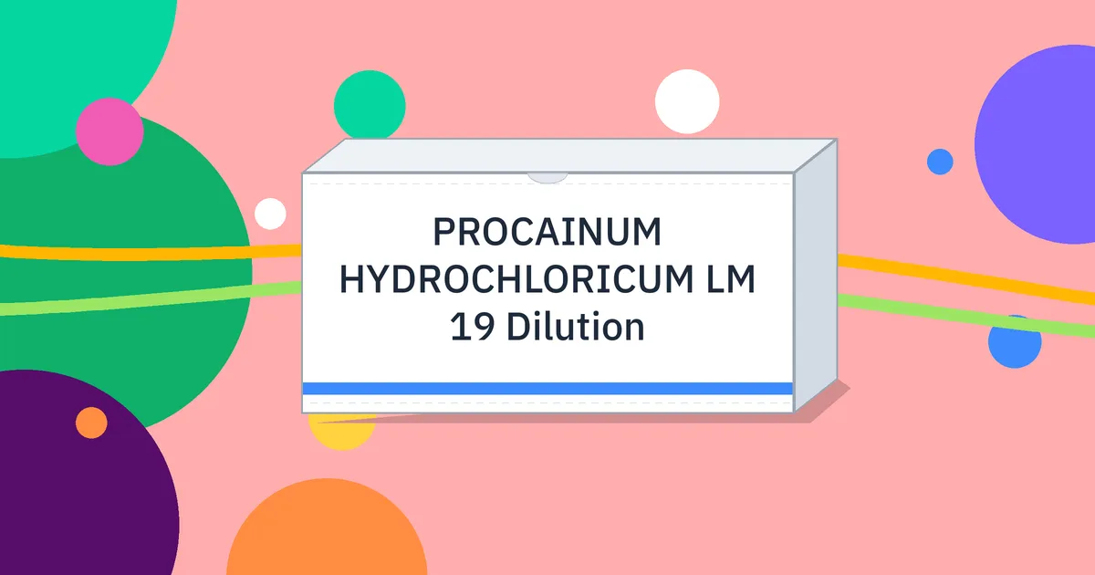 Symbolbild: Packung mit der Aufschrift PROCAINUM HYDROCHLORICUM LM 19 Dilution (PZN 13668521) – Verfügbarkeit und Bezug in Apotheken in Frankfurt am Main