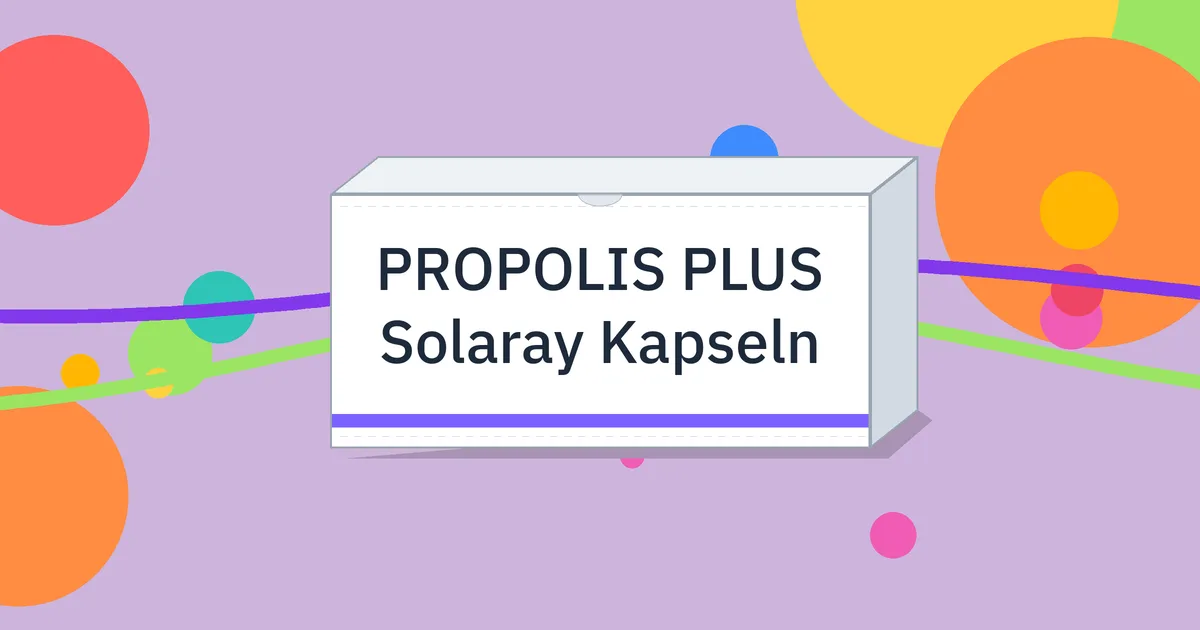 Symbolbild: Packung mit der Aufschrift PROPOLIS PLUS Solaray Kapseln (PZN 17254590) – Verfügbarkeit und Bezug in Apotheken in Frankfurt am Main