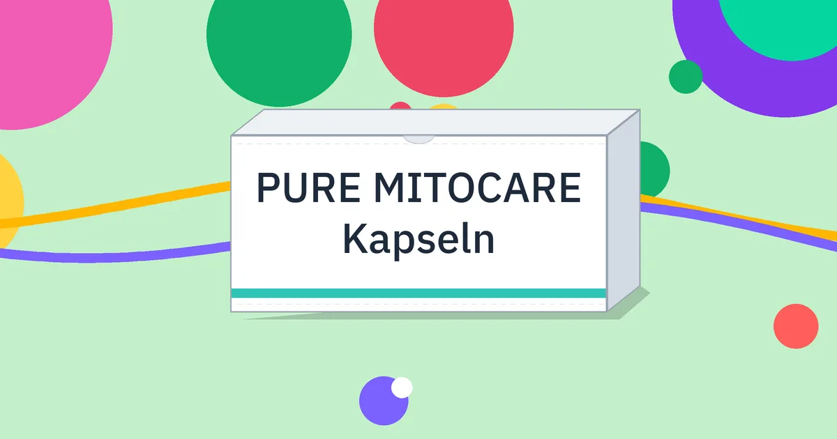 Symbolbild: Packung mit der Aufschrift PURE MITOCARE Kapseln (PZN 14313323) – Verfügbarkeit und Bezug in Apotheken in Frankfurt am Main