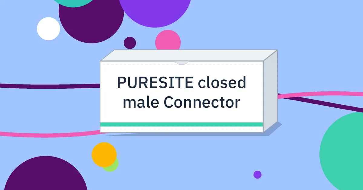 Symbolbild: Packung mit der Aufschrift PURESITE closed male Connector (PZN 19372187) – Verfügbarkeit und Bezug in Apotheken in Frankfurt am Main